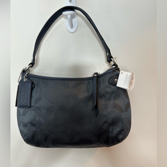 Coach | Bags | Coach Vintage Slate Blue Metallic Nylon Handbag | Poshmark